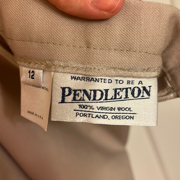 Pendleton | Skirts | Vintage Pendleton Tan Wool Skirt | Poshmark